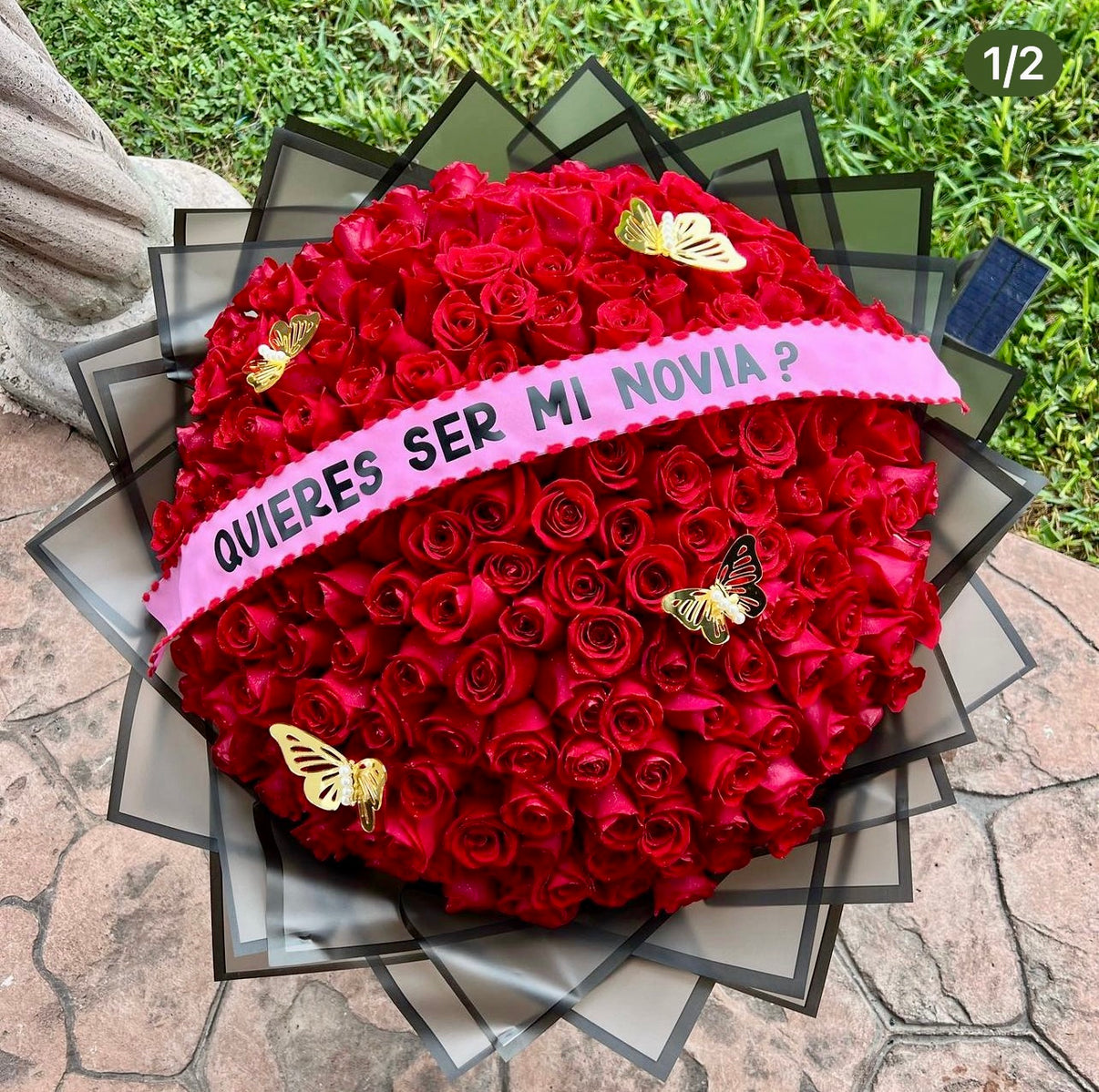 150🌹Red Camilicious Ramo Buchón For Valentines 💘 – Flowland Floral Studio